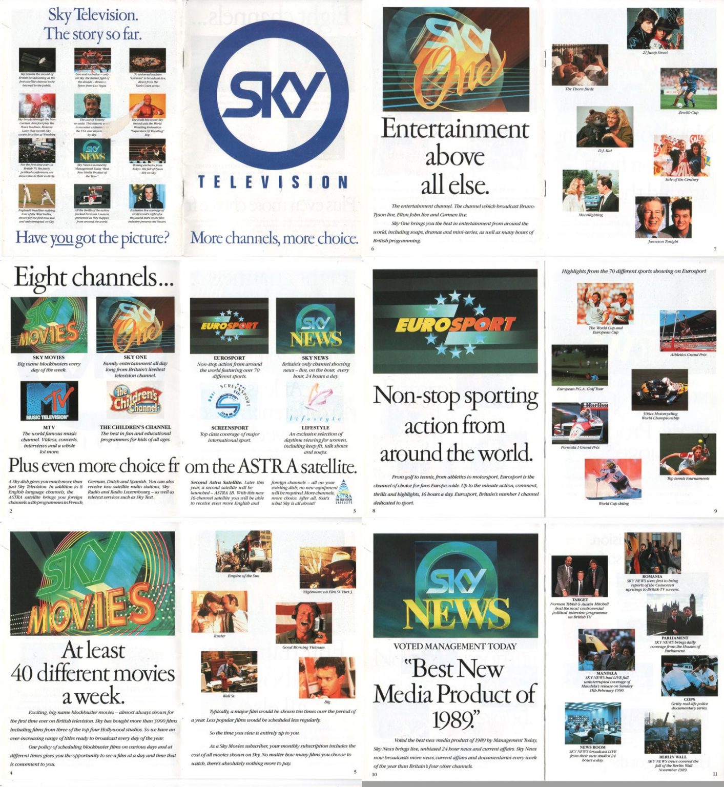 Sky TV Corporate Logo & Print Examples 1989 – 1991 | TVARK