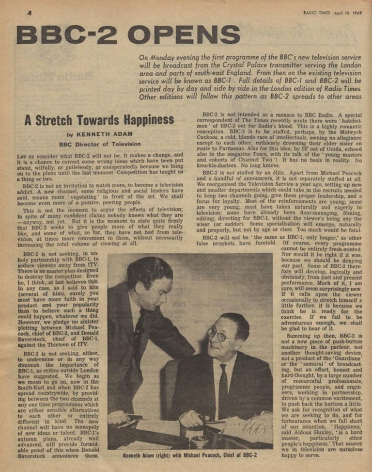 BBC2 1964 – 1967 Branding | TVARK