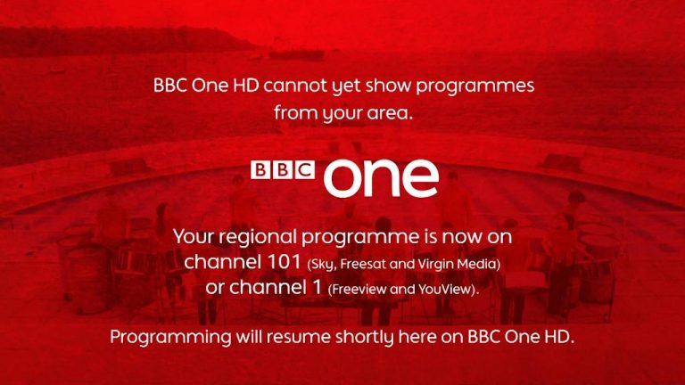 BBC One HD Regions Holding Slide | TVARK