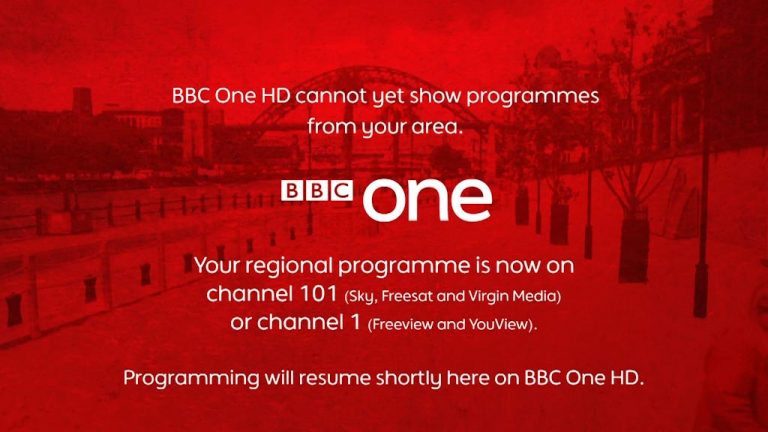 BBC One HD Regions Holding Slide | TVARK
