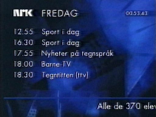 NRK1 Programme Schedule | TVARK