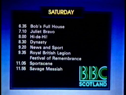 BBC Scotland Menu | TVARK