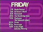 BBC2 Friday menu | TVARK