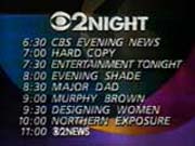 CBS 2night Programme List | TVARK
