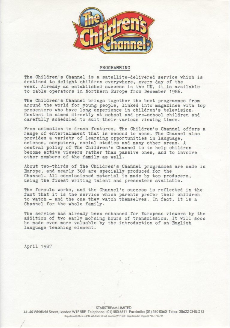 The Children’s Channel | TVARK