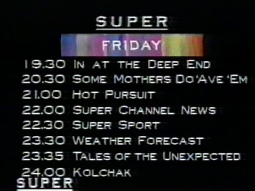 Super Channel Friday Continuity | TVARK