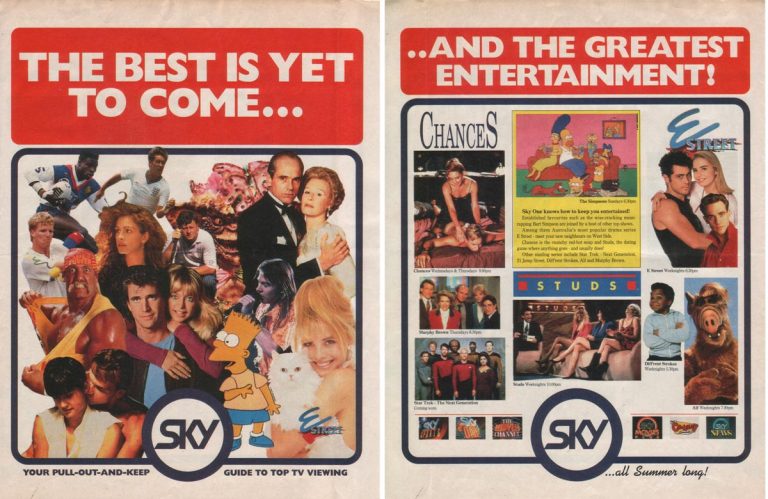 Sky TV Corporate Logo & Print Examples 1991 – 1993 | TVARK