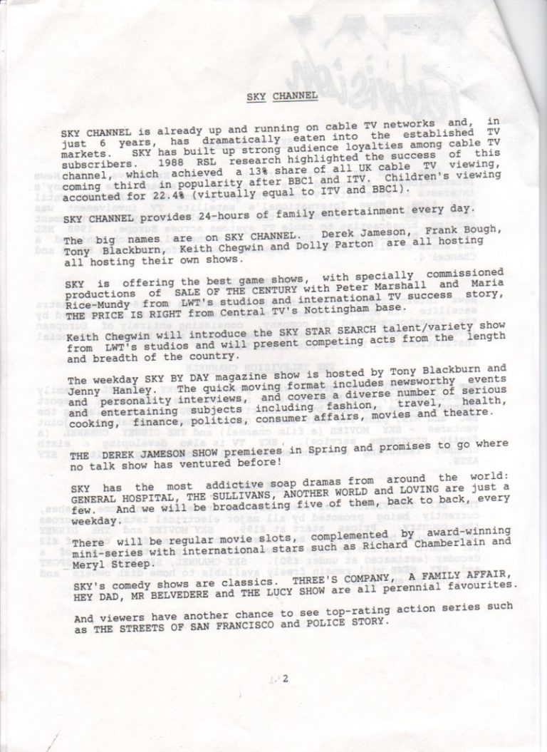 The Sky Television Network | TVARK