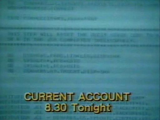 BBC 1 Scotland Current Account and Menu | TVARK